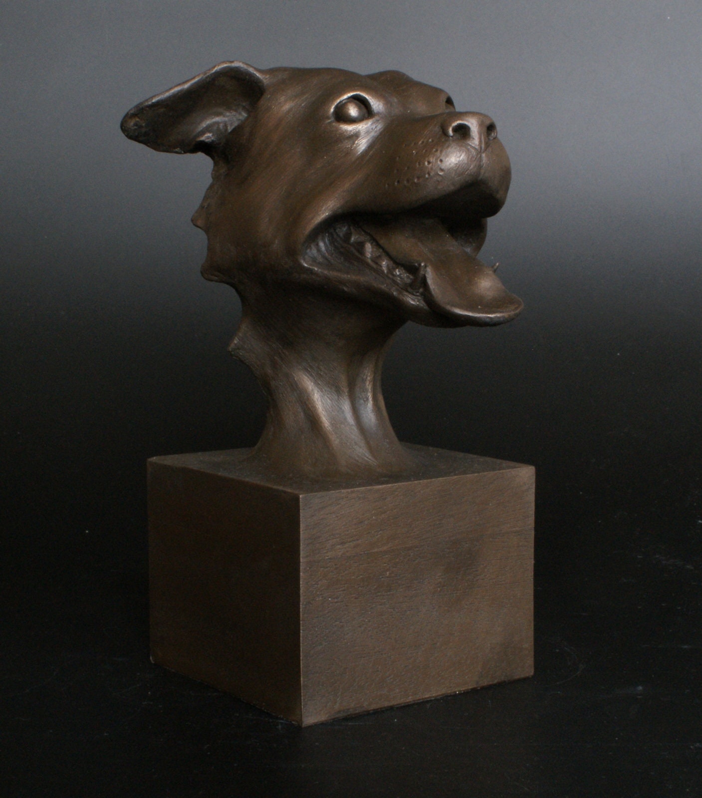 Bronze Statuette, Dog, Bust, Collectable, Gift, Cold Cast Bronze ...