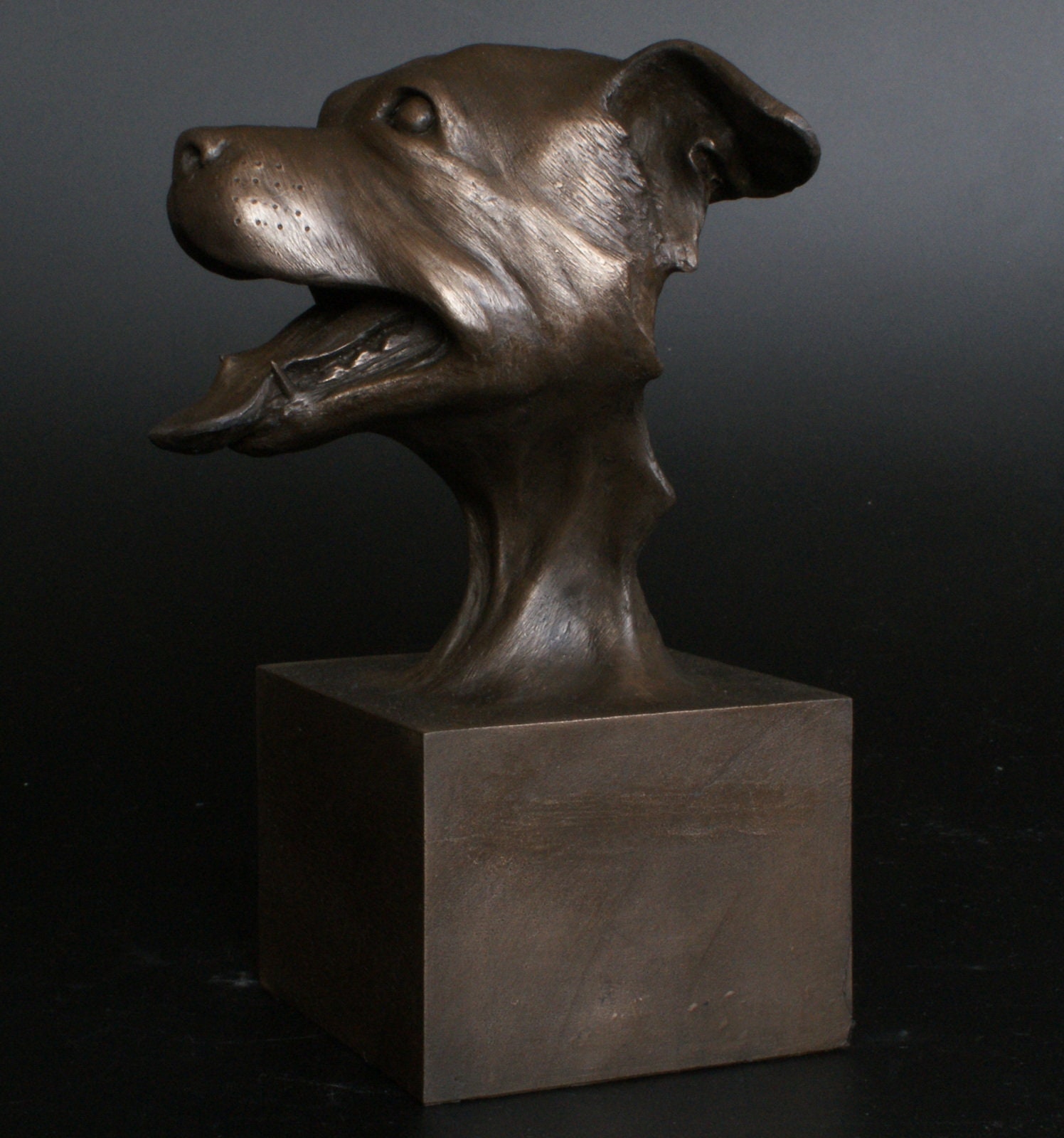Bronze Statuette, Dog, Bust, Collectable, Gift, Cold Cast Bronze ...