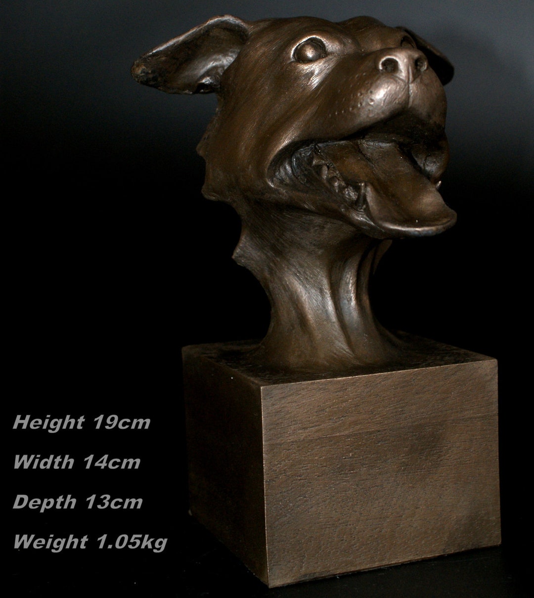 Bronze Statuette Dog Bust Collectable Gift Cold Cast - Etsy UK
