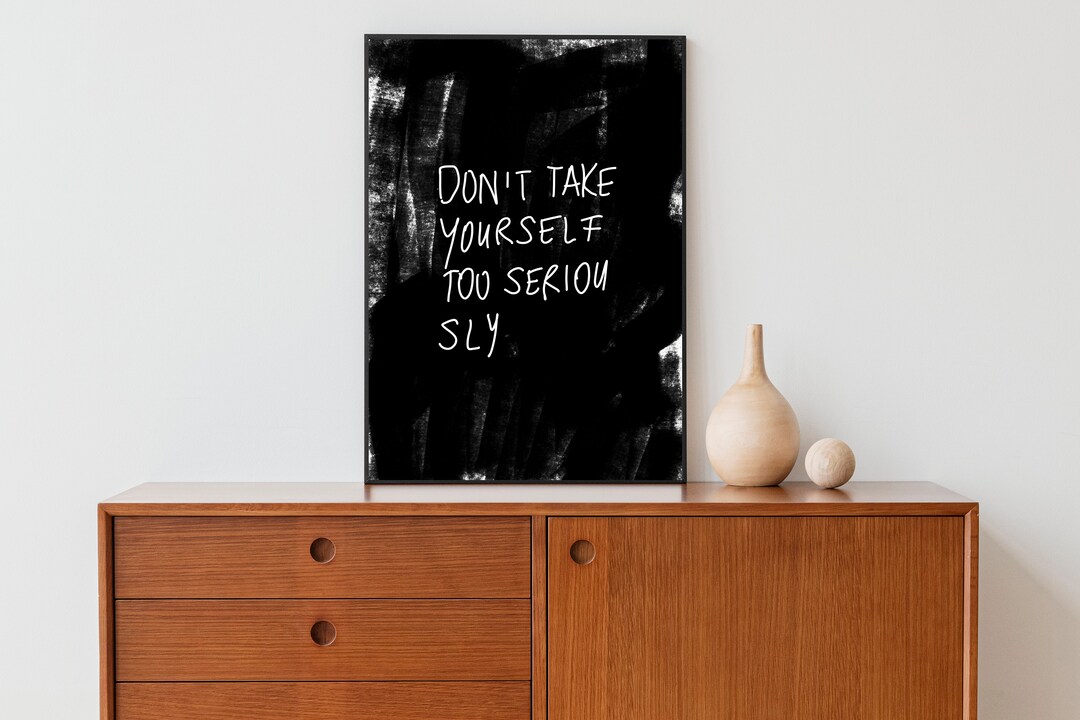 Monochrome Typo Poster Print - Etsy