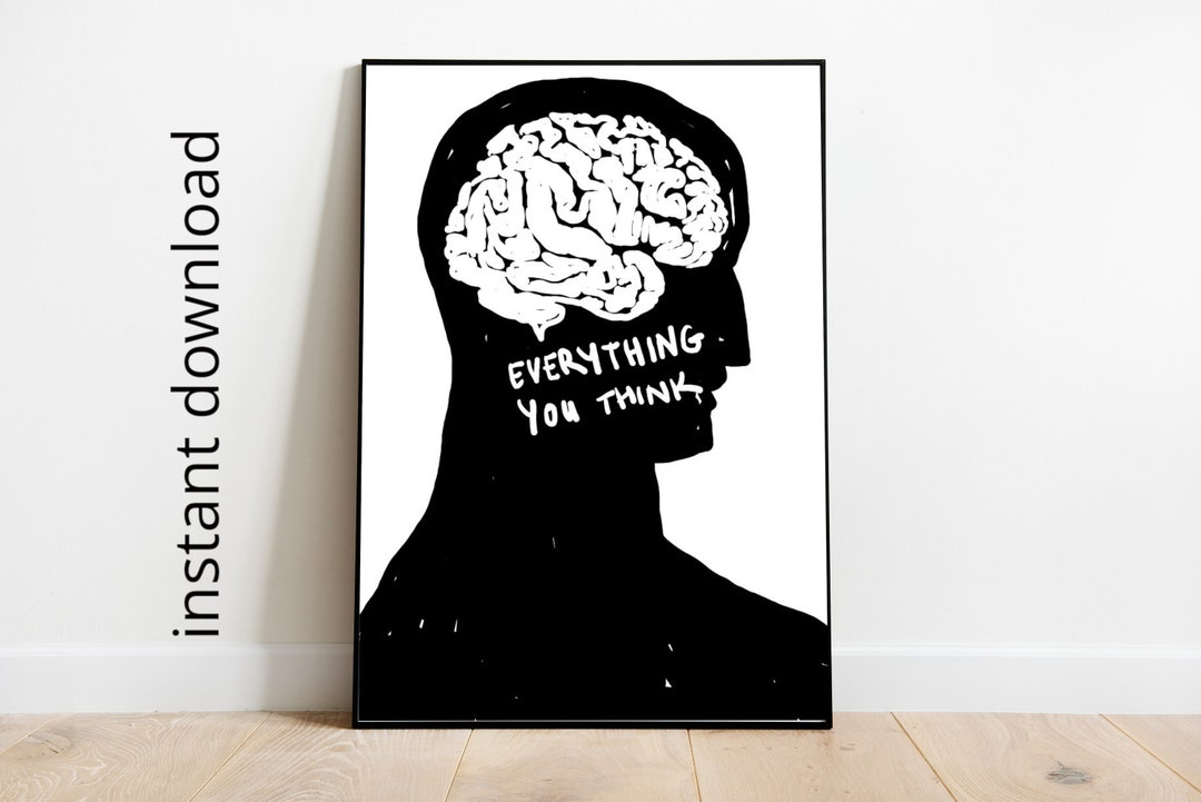 Modern Printable Silhouette Quote Wallart - Etsy