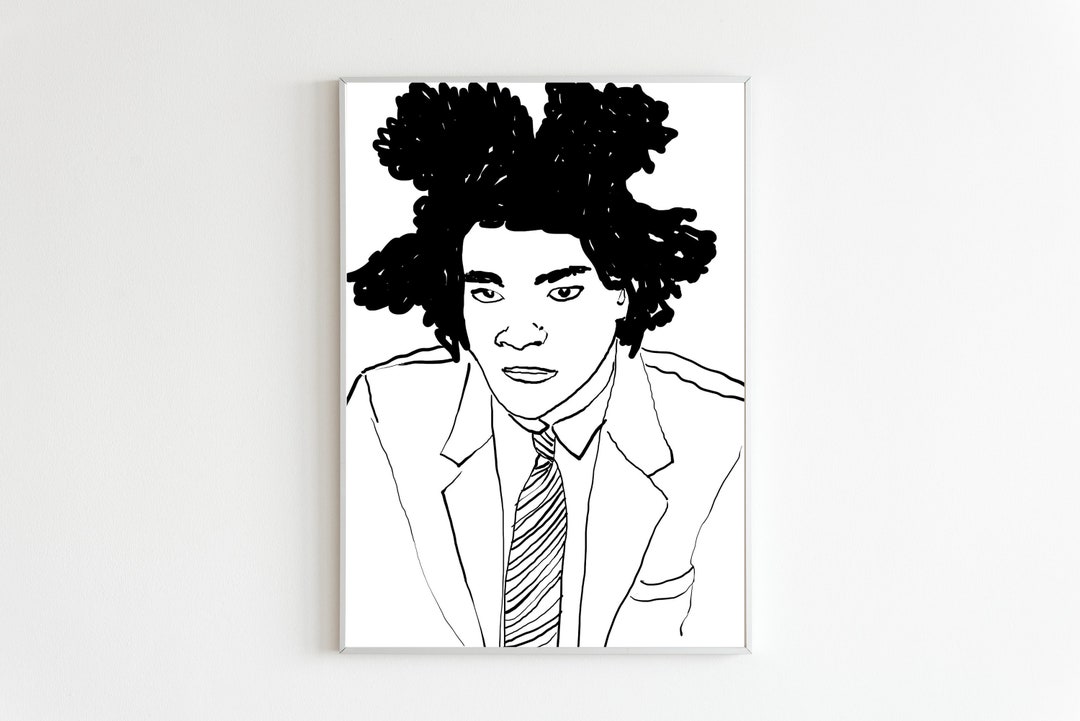 Monochrome Male Portraitdrawing, Printable Wallart - Etsy