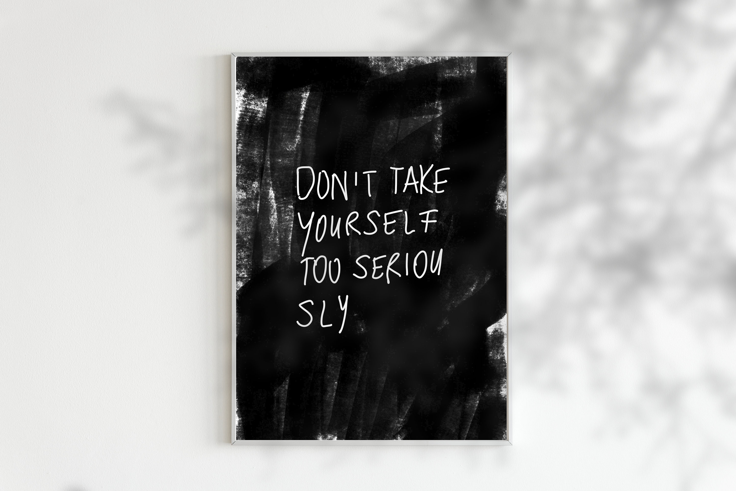 Monochrome Typo Poster Print - Etsy