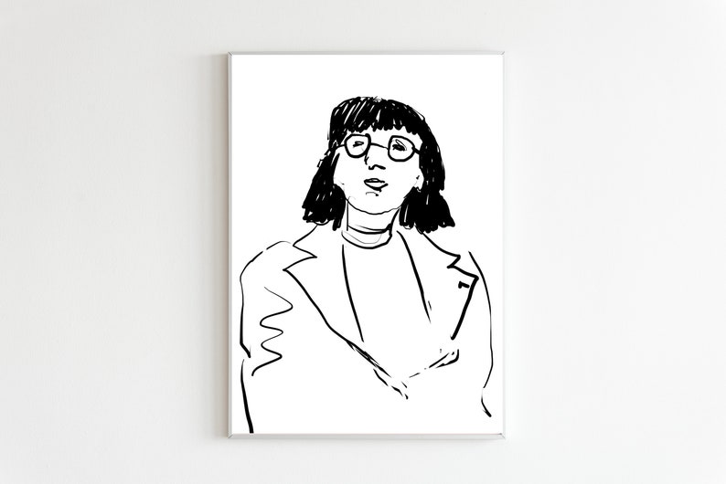 Modern Portraitdrawing Printable Poster Wallart - Etsy