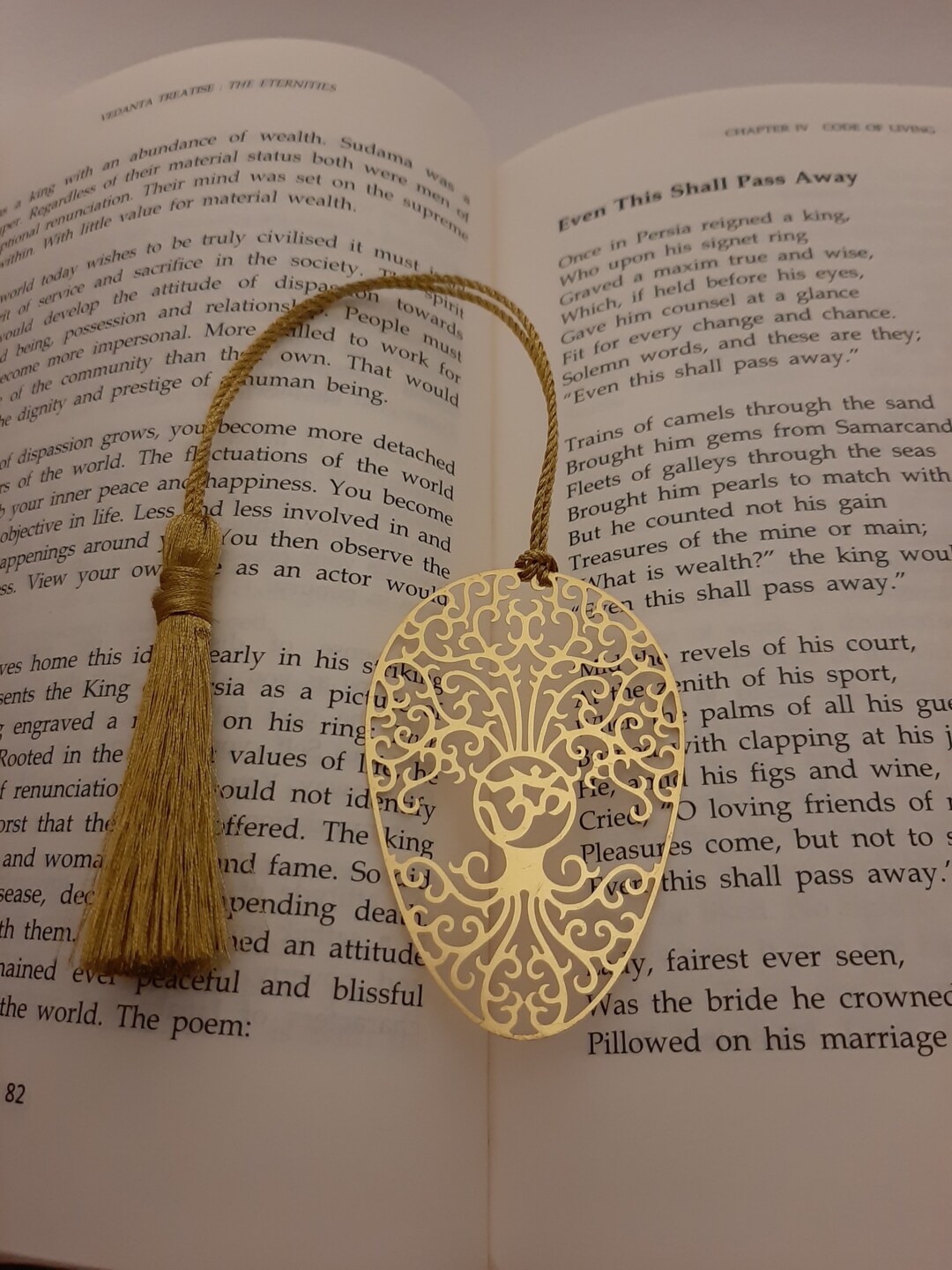 Tree of Life With OM Bookmark Gift for Book Lover Book - Etsy