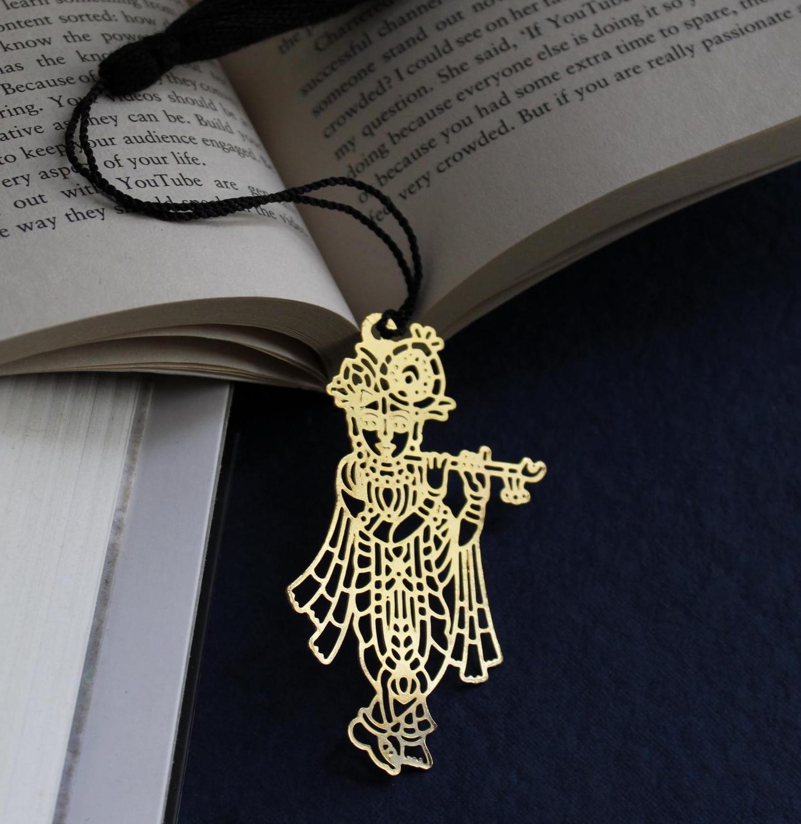 Krishna Bookmark Krishna Devotee Gift Religious Gift Handcrafted ...