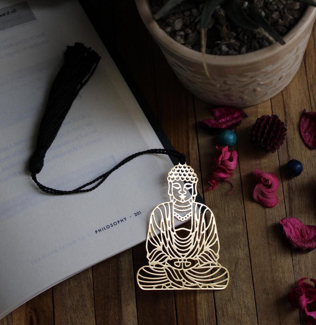 Brass Buddha Bookmark: Spiritual Zen Gift for Book Lovers - Etsy