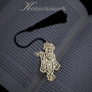 Krishna Bookmark Krishna Devotee Gift Religious Gift Handcrafted ...
