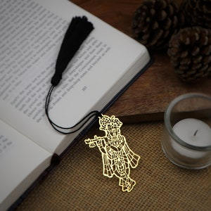Krishna Bookmark Krishna Devotee Gift Religious Gift Handcrafted ...