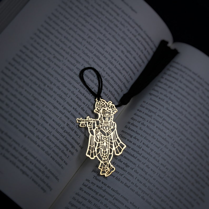 Krishna Bookmark Krishna Devotee Gift Religious Gift Handcrafted ...