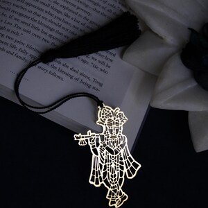 Krishna Bookmark Krishna Devotee Gift Religious Gift Handcrafted ...