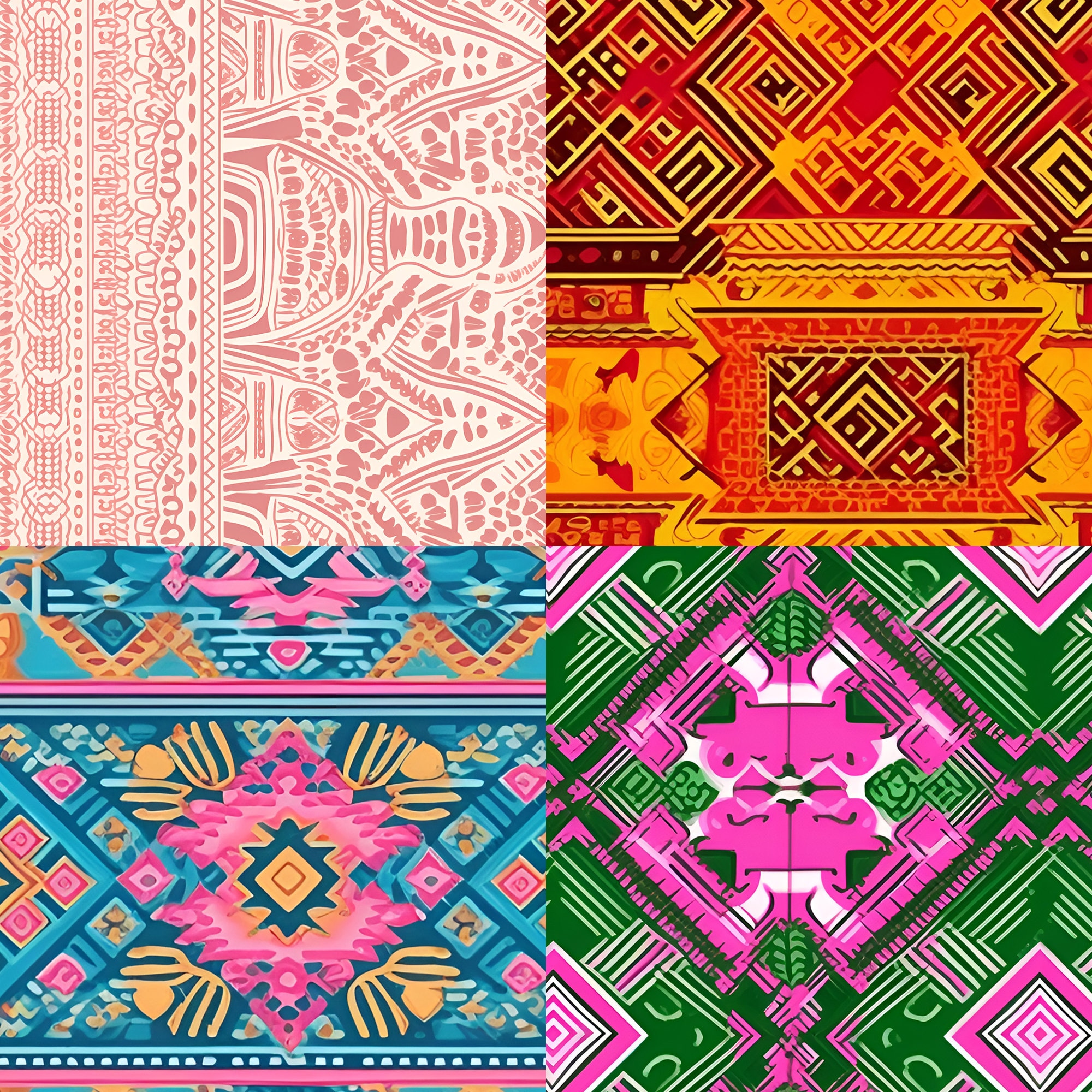 8 Hmong Batik Seamless Papers Digital Repeating Patterns - Etsy