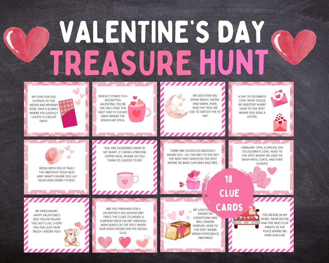Valentines Day Scavenger Hunt for Kids,valentines Printable Games for ...