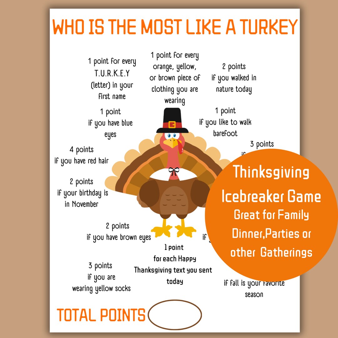 Thanksgiving Game Printable, 2023 Thanksgiving Game, Autumn Game ...
