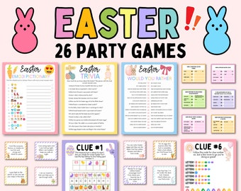 Easter Party Games Bundle, Family Easter Games, Printable Easter Party ...
