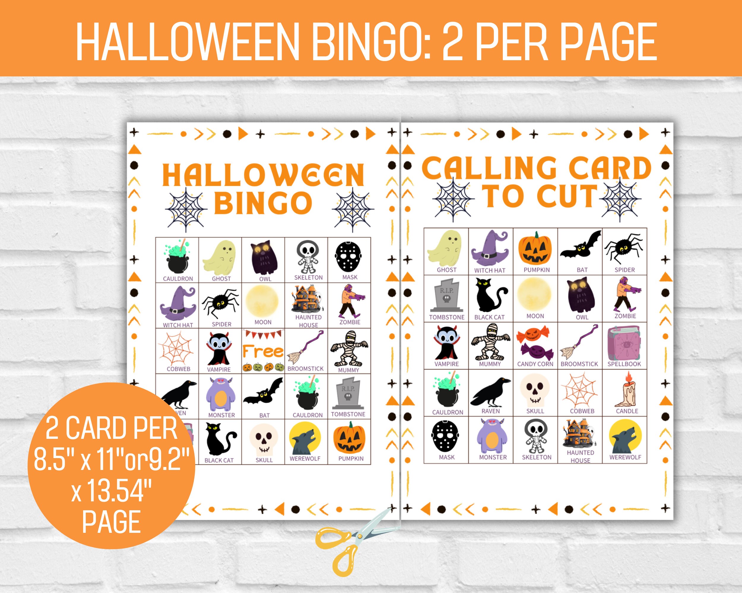 Halloween Bingo Game, Halloween Activity for Kids, 30 Halloween Bingo ...