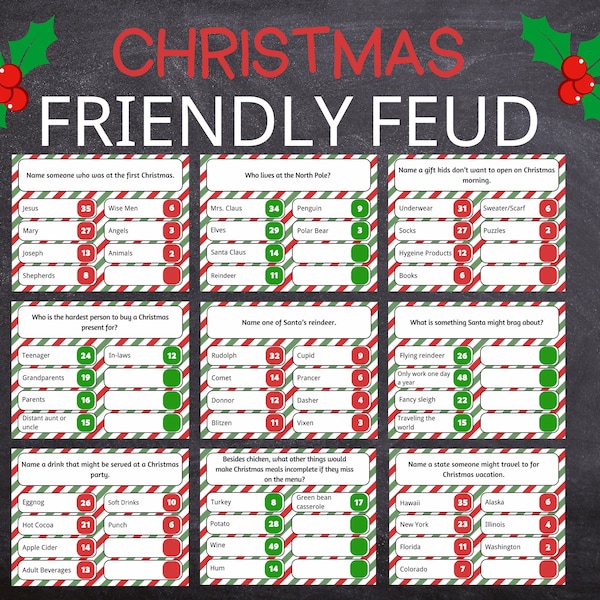 Christmas Family Feud - Etsy