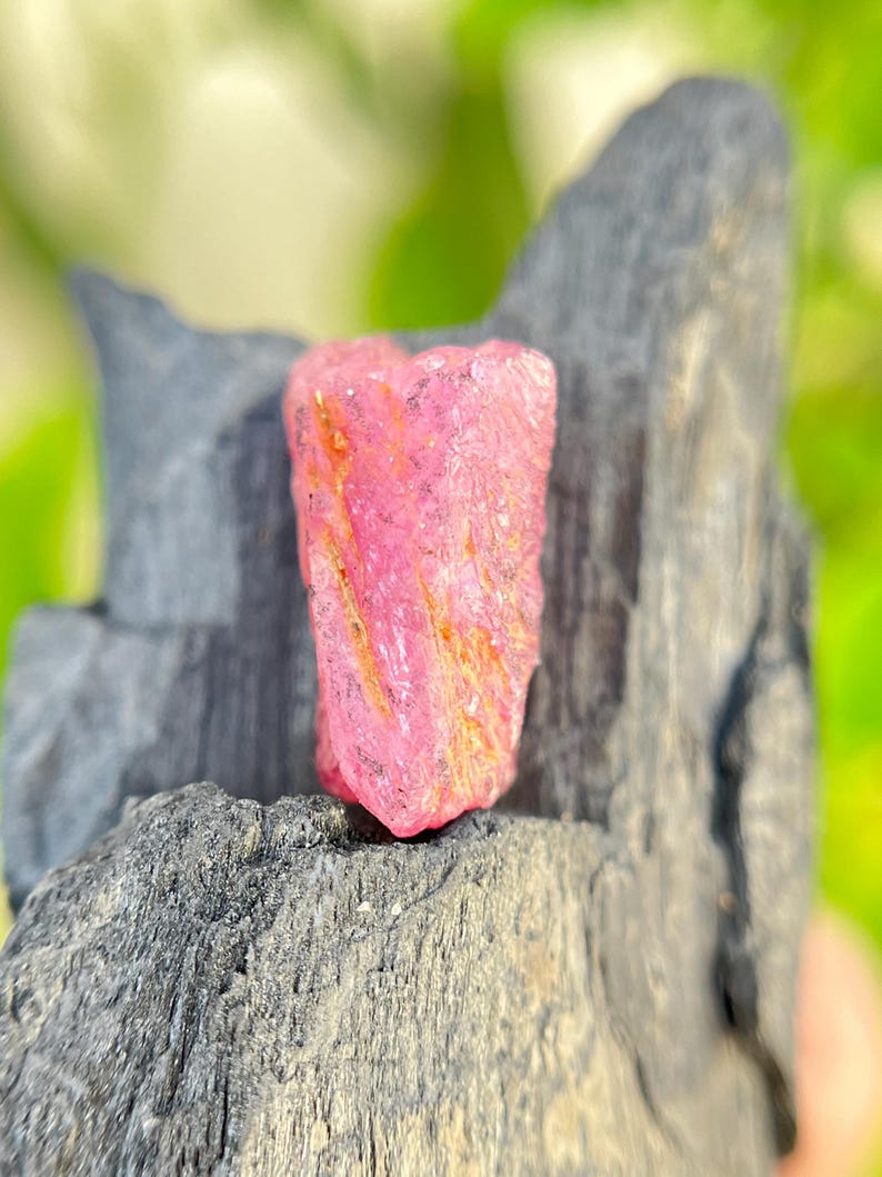 Natural Pink Ruby Rough Crystal, Uncut Gemstone, Jewelry Supply ...