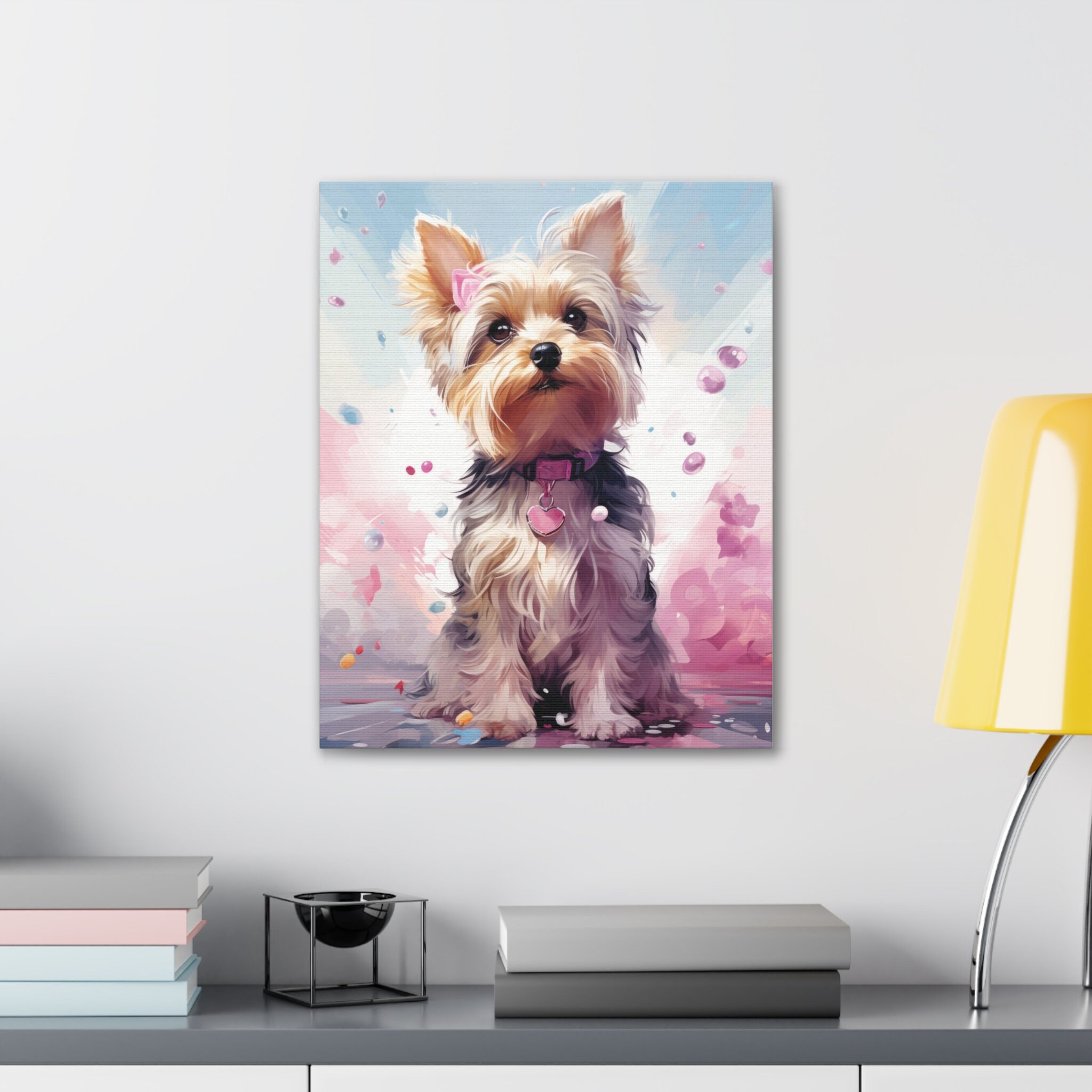Vibrant Yorkshire Terrier Colorful Wall Art for Yorkie Lovers, Gift for ...