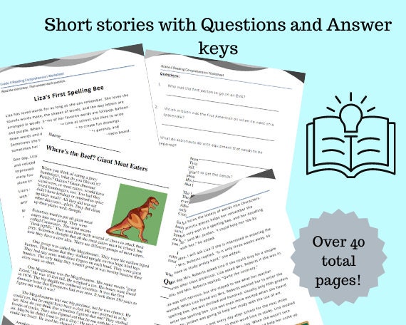 4th Grade Reading Comprehension (worksheet 2) Worksheets Short Stories ...