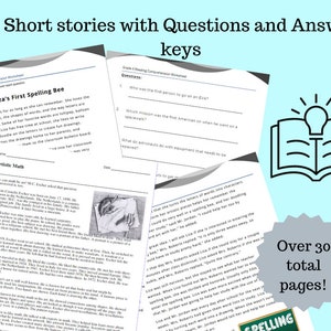 3rd Grade Reading Comprehension Worksheets Short Stories Summer Reading ...
