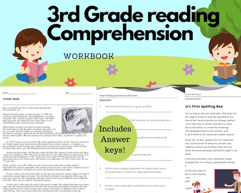 3rd Grade Reading Comprehension Worksheets Short Stories Summer Reading ...