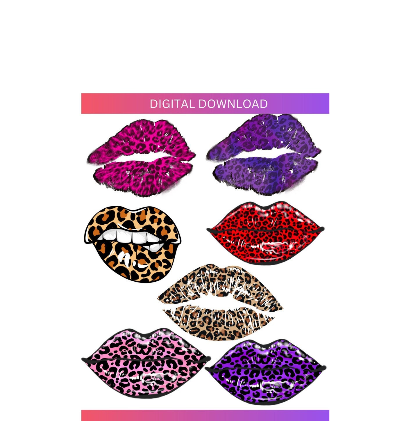 Leopard Lips SVG, Leopard Print Lips Bundle, Leopard Lips, Leopard Lip ...