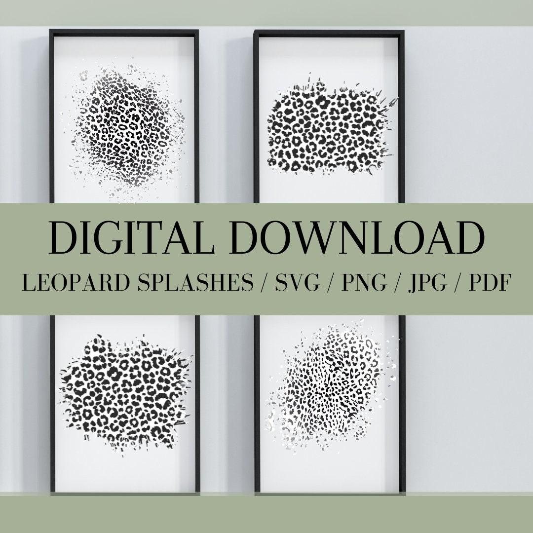 Leopard Splash SVG Leopard Background Distressed Leopard Shirts Leopard ...