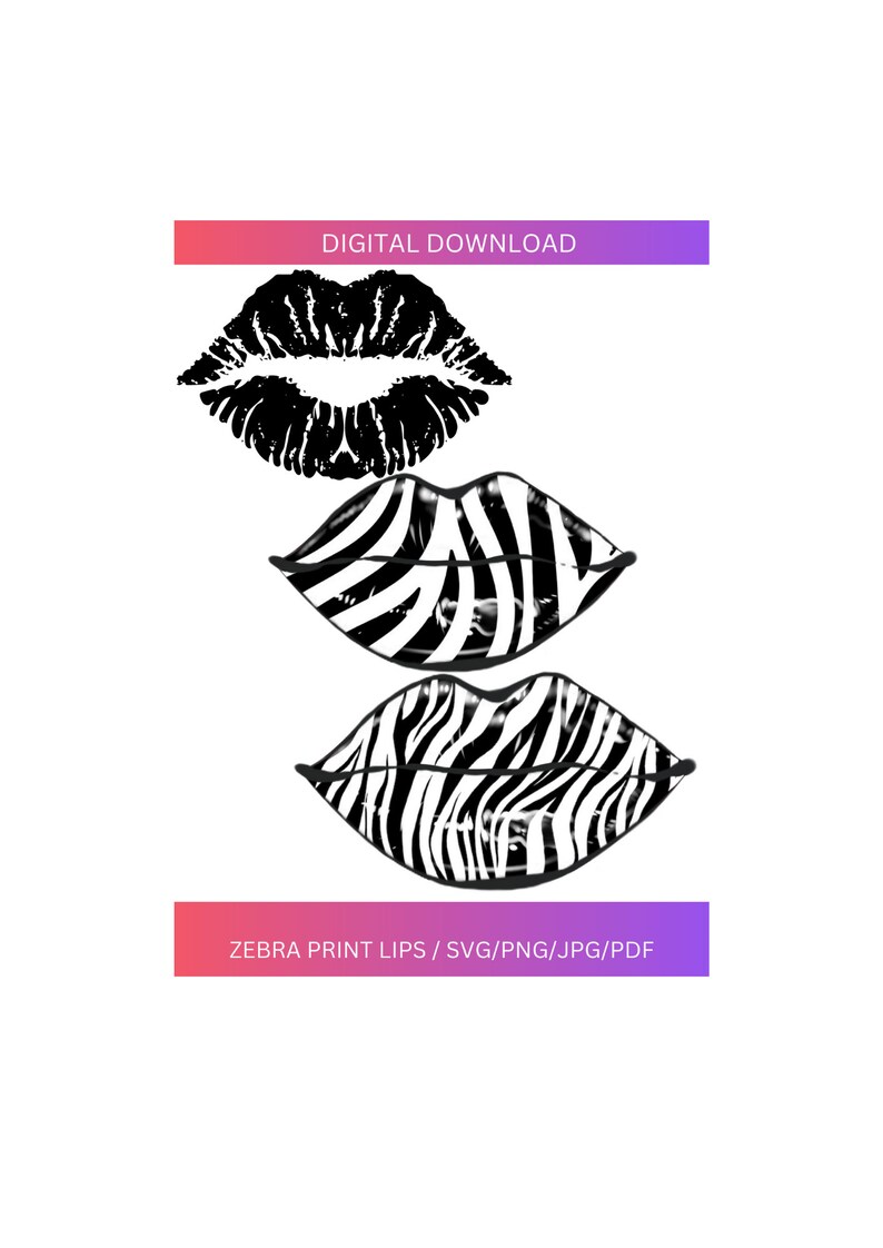 Zebra Lips SVG, Zebra Print Lips Bundle, Zebra Lips, Zebra Lip Shirt ...