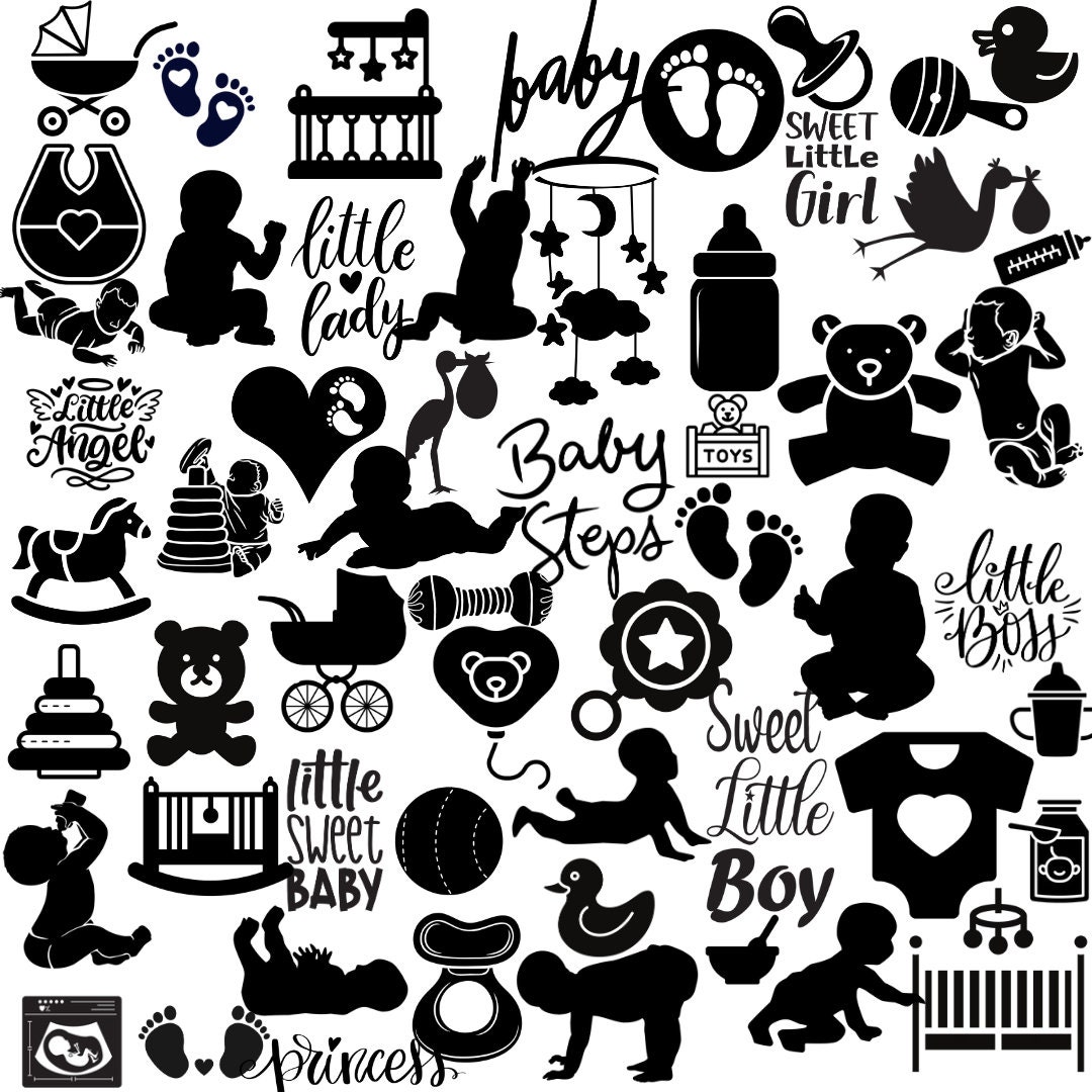 Baby SVG, Baby Fonts, Baby Shower Font Bundle, Baby Quotes, Baby Shirts ...