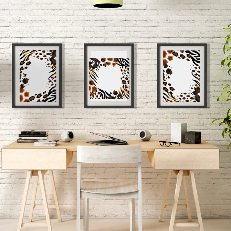 Leopard Animal Frame SVG Animal Print Shirts Leopard Clipart Animal ...