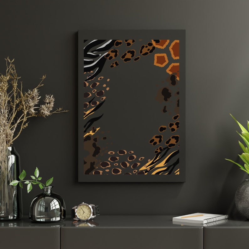 Leopard Animal Frame SVG Animal Print Shirts Leopard Clipart Animal ...