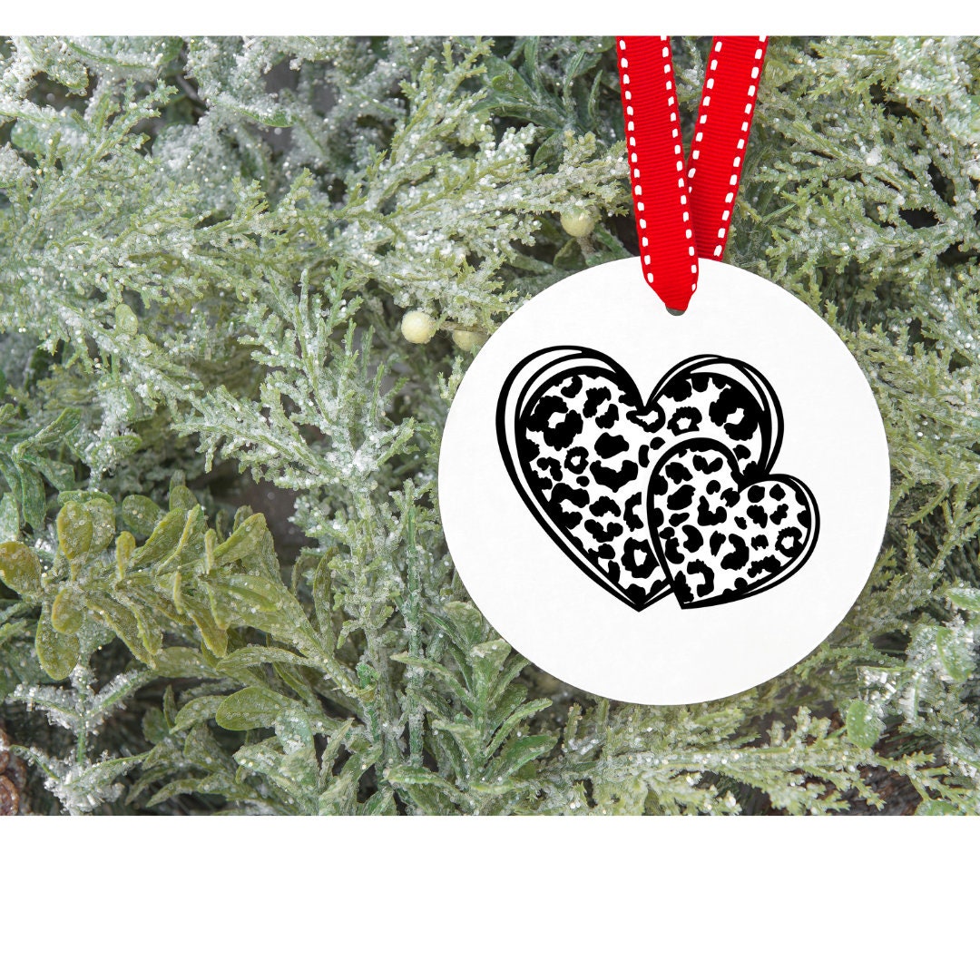Leopard Heart SVG Leopard Black & White Hearts Leopard - Etsy