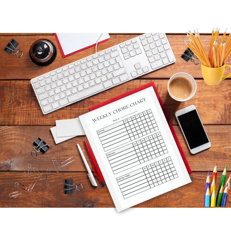 Chore List Chore Checklist Weekly Chore Chart Editable Chore Chart ...