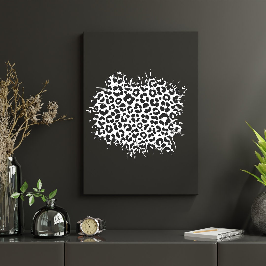 Leopard Splash SVG Leopard Background Distressed Leopard - Etsy