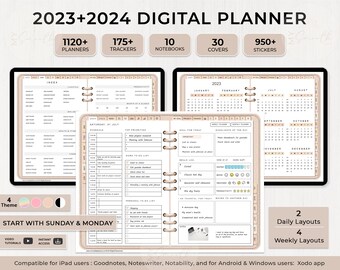 Monthly Planner Goodnotes Template Undated Monthly Planner Monthly ...