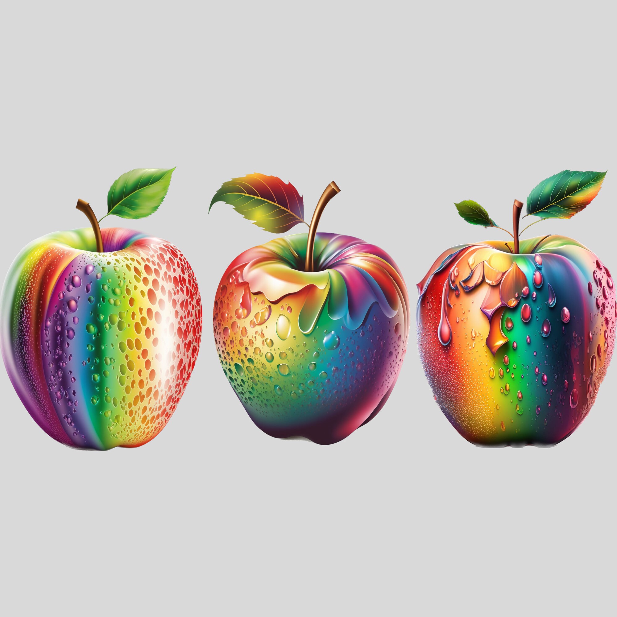 Colorful Fruit Clipart 27 High-quality Unique Pngs Digital - Etsy