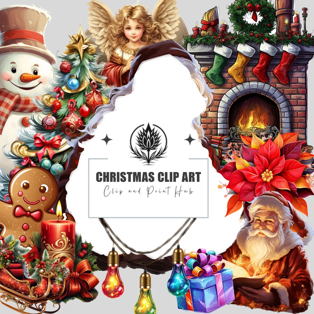 Christmas Clip Art 51 High-quality Unique Festive Pngs, Digital ...