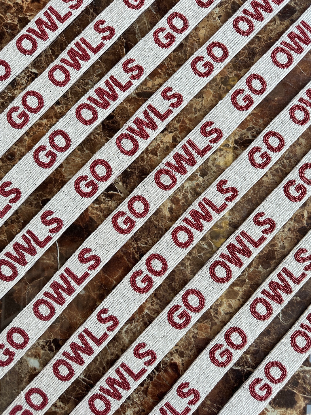 Go Owls Beaded Purse Gameday Straps, Hand Beaded, College Purse Straps ...