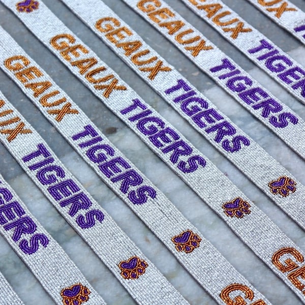 Geaux Tigers Beaded Game Day Bag Strap - Etsy