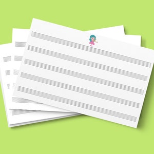 Landscape Printable Sheet Music for Letter/a4. Blank Sheet Music ...