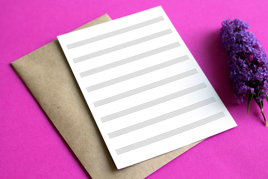 Printable Sheet Music for Letter/a4 - Blank Sheet Music Printable ...