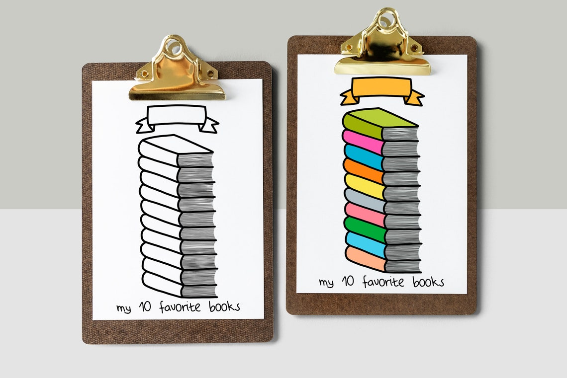 My 10 Favorite Books, Printable Book Tracker, Reading Tracker, Book ...