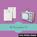 Printable TV, Instant Download, Coloring 3D TV Paper, for Kids ...