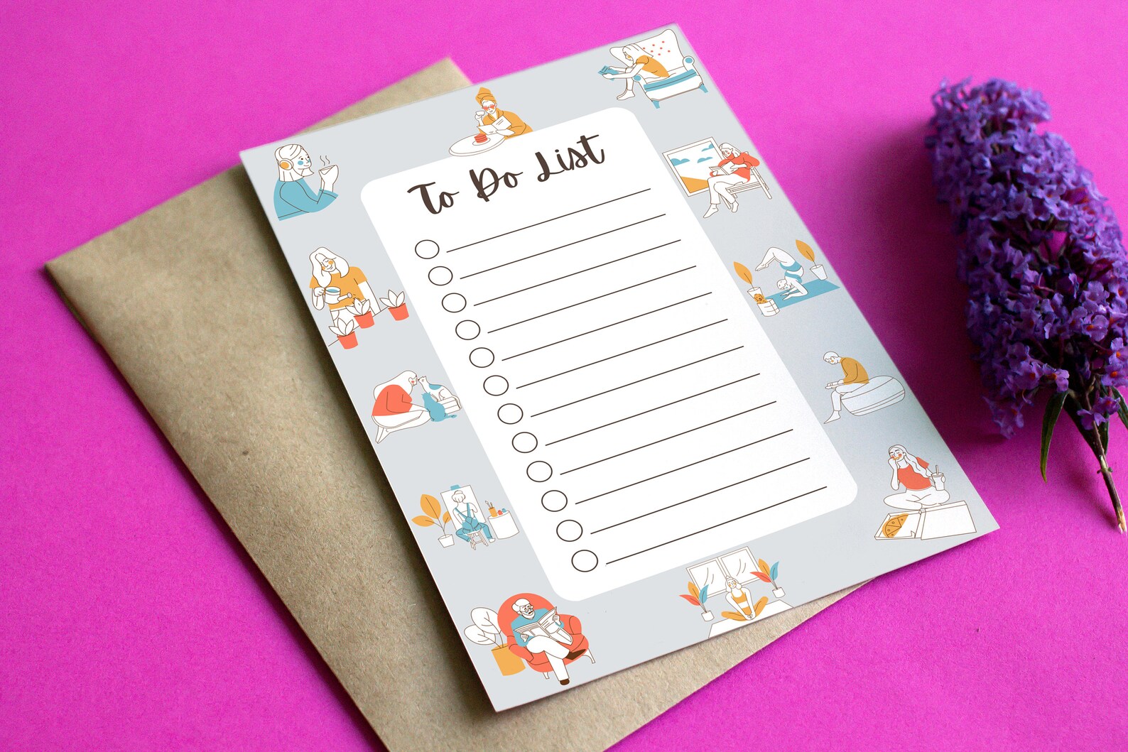 To Do List | Self Care Planner | Printable Note Paper | Instant ...