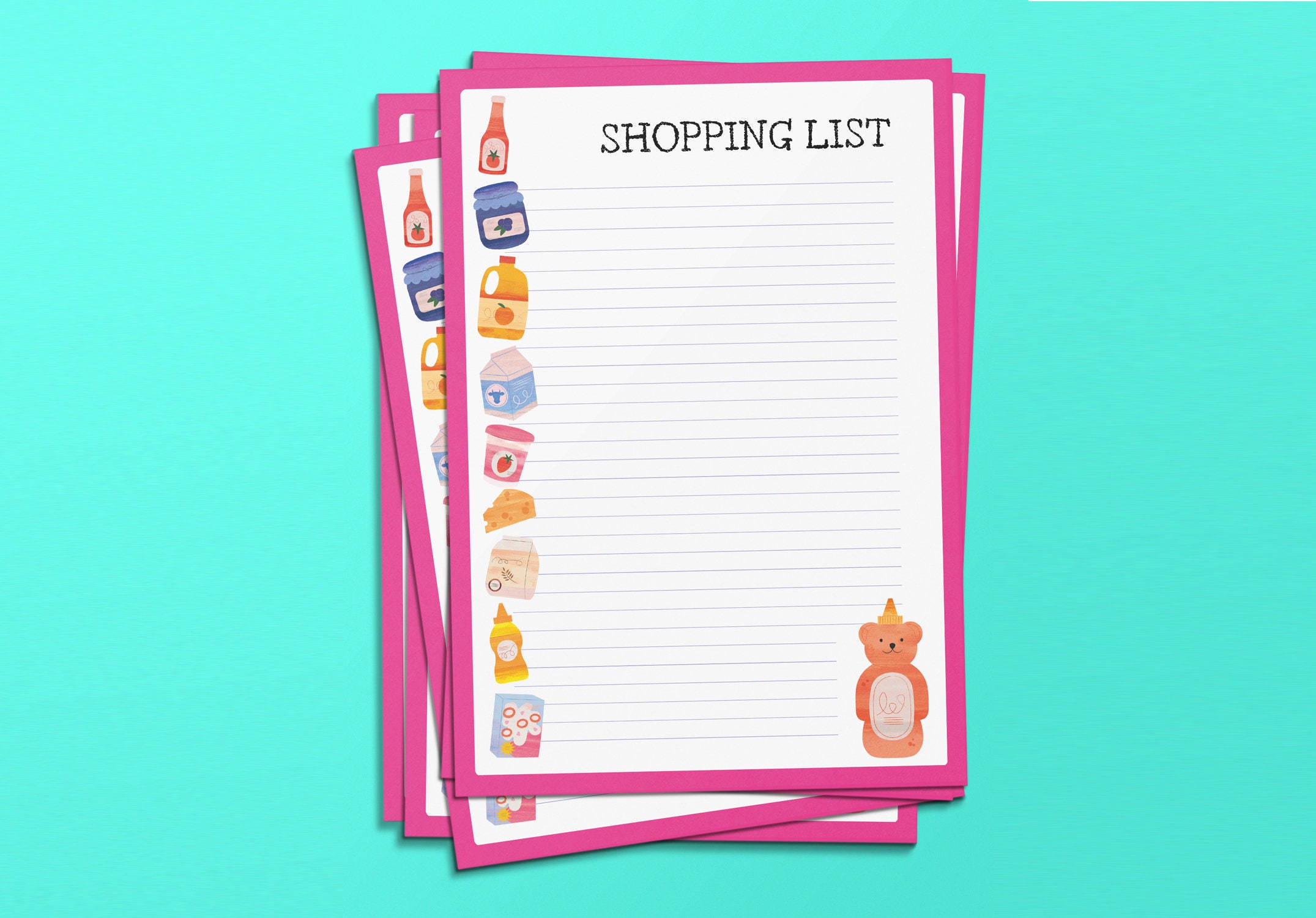 Simple Grocery List Printable, Food List, Shopping List, Grocery ...