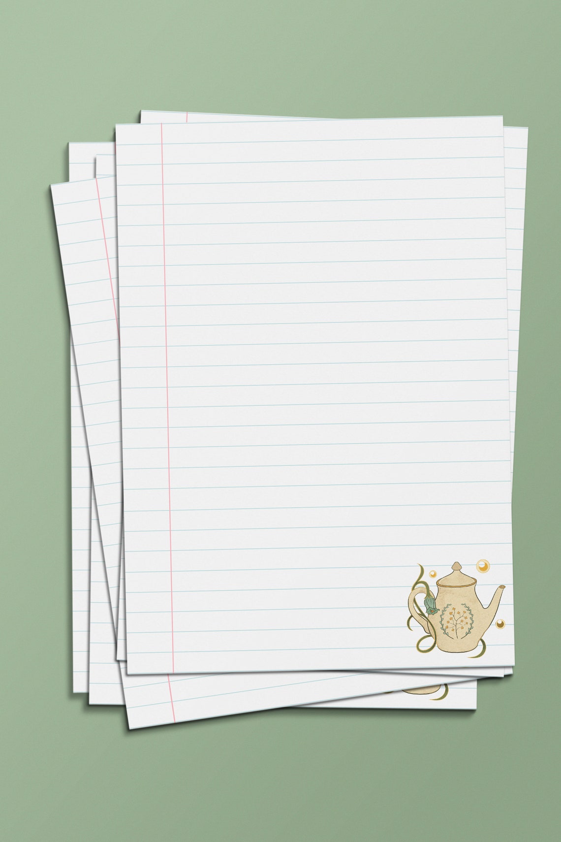 Printable Note Pages | 10 Different Version of Lined Papers | Journal ...