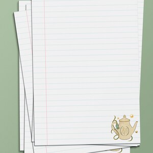 Printable Note Pages | 10 Different Version of Lined Papers | Journal ...