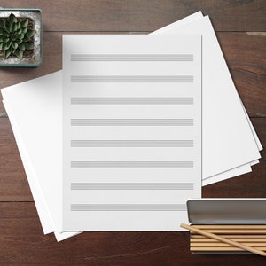 Printable Sheet Music for Letter/a4 - Blank Sheet Music Printable ...