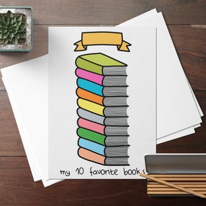 My 10 Favorite Books, Printable Book Tracker, Reading Tracker, Book ...